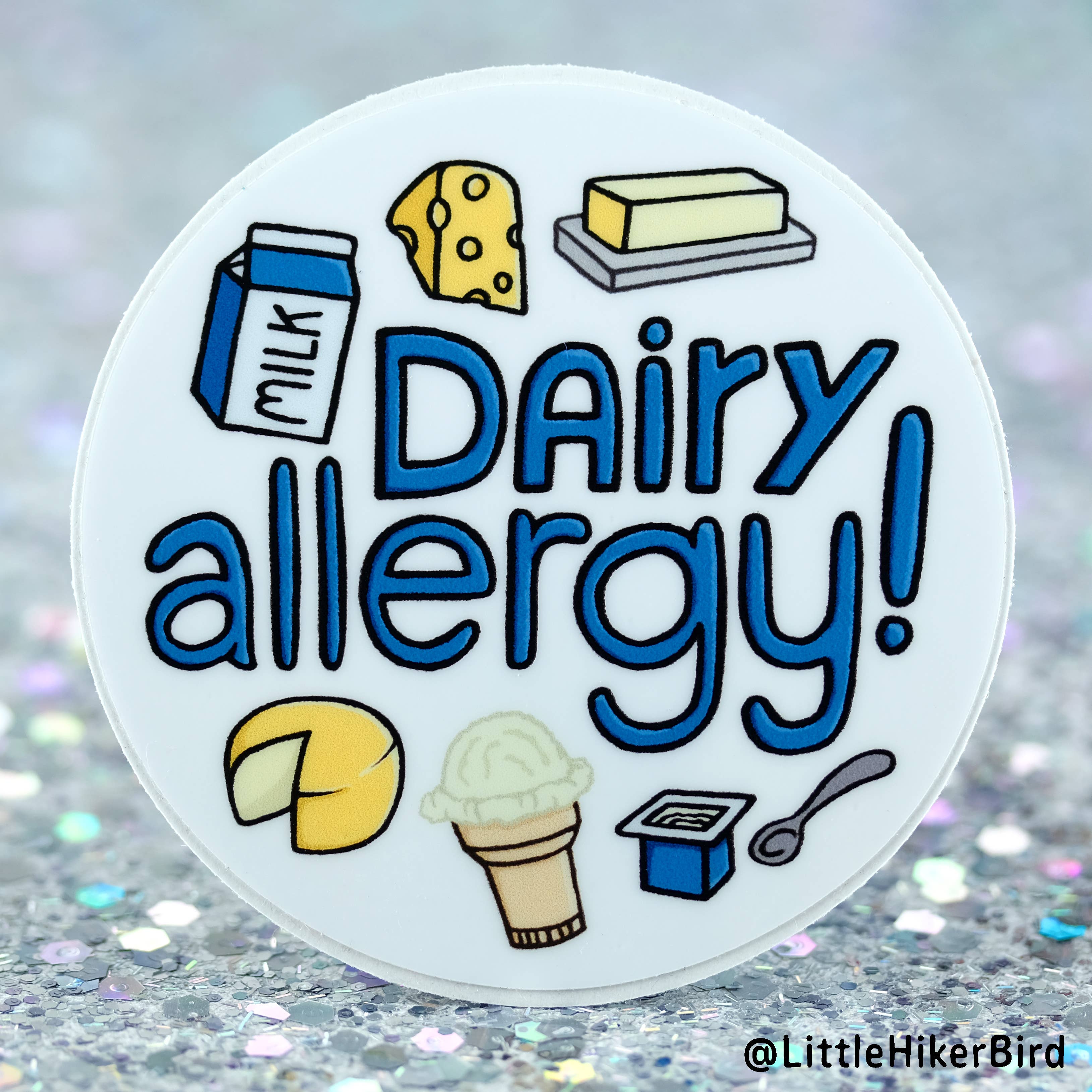 Dairy Allergy Vinyl Sticker