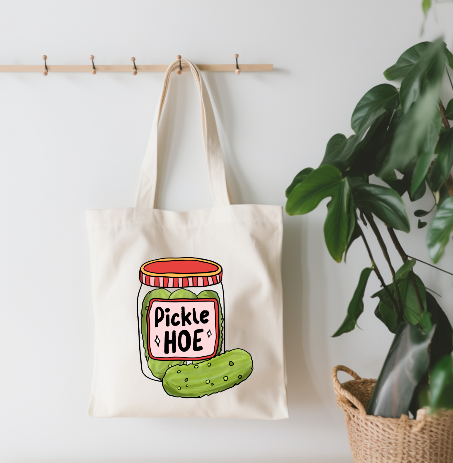 Pickle Hoe Canvas Tote Bag