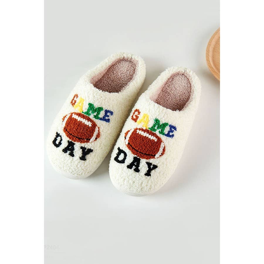 Game Day Fuzzy Fleece Soft Slippers