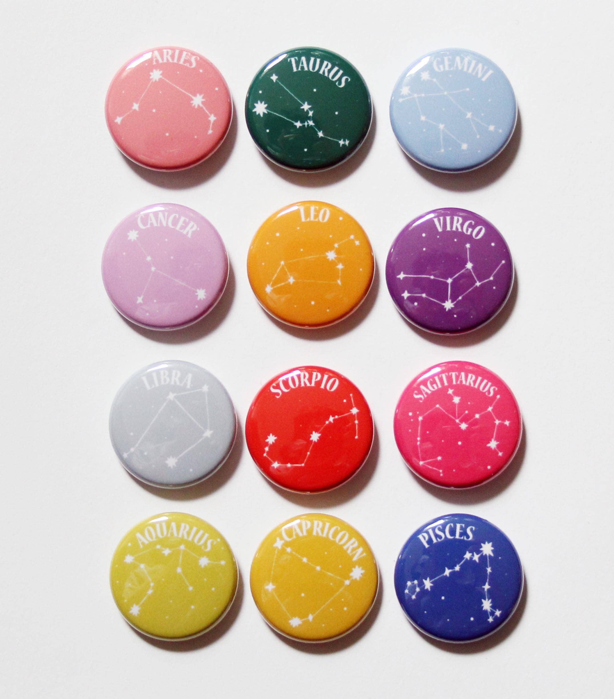 Colorful Zodiac Buttons